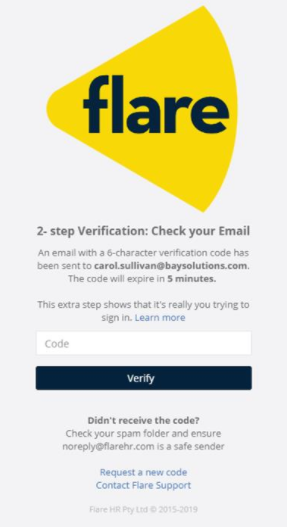 Troubleshooting Verification Codes – Flare HR